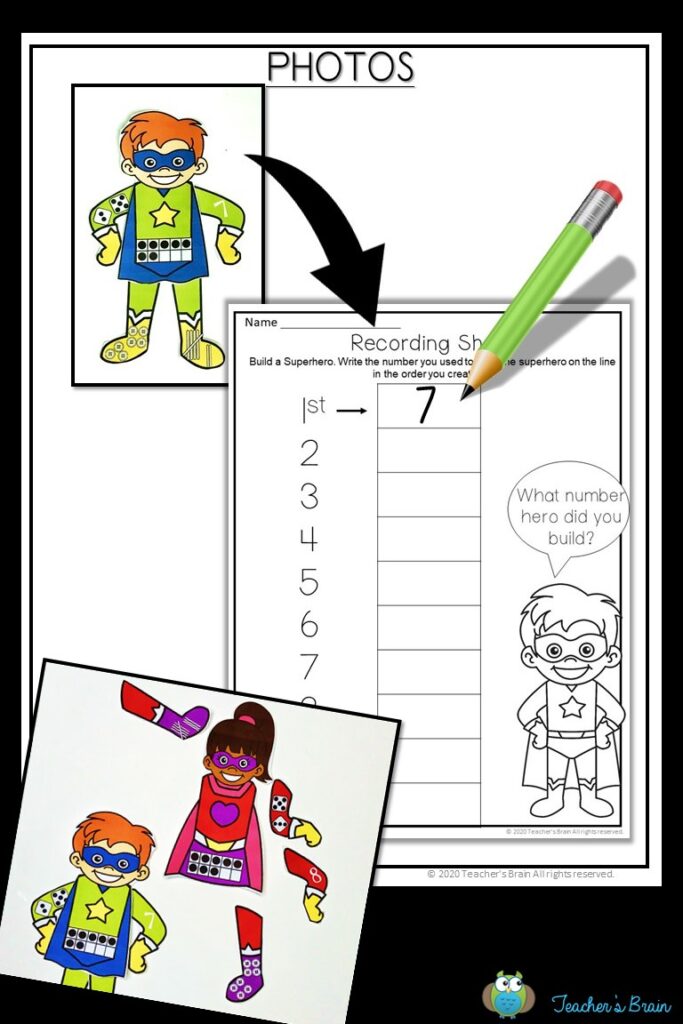 Number Sense Build A Superhero Activity - Teacher's Brain