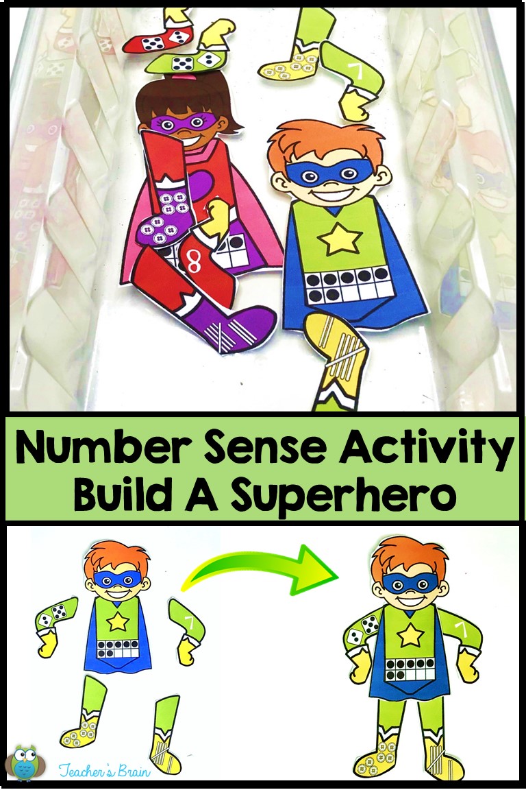 Number Sense Build A Superhero Activity - Teacher's Brain