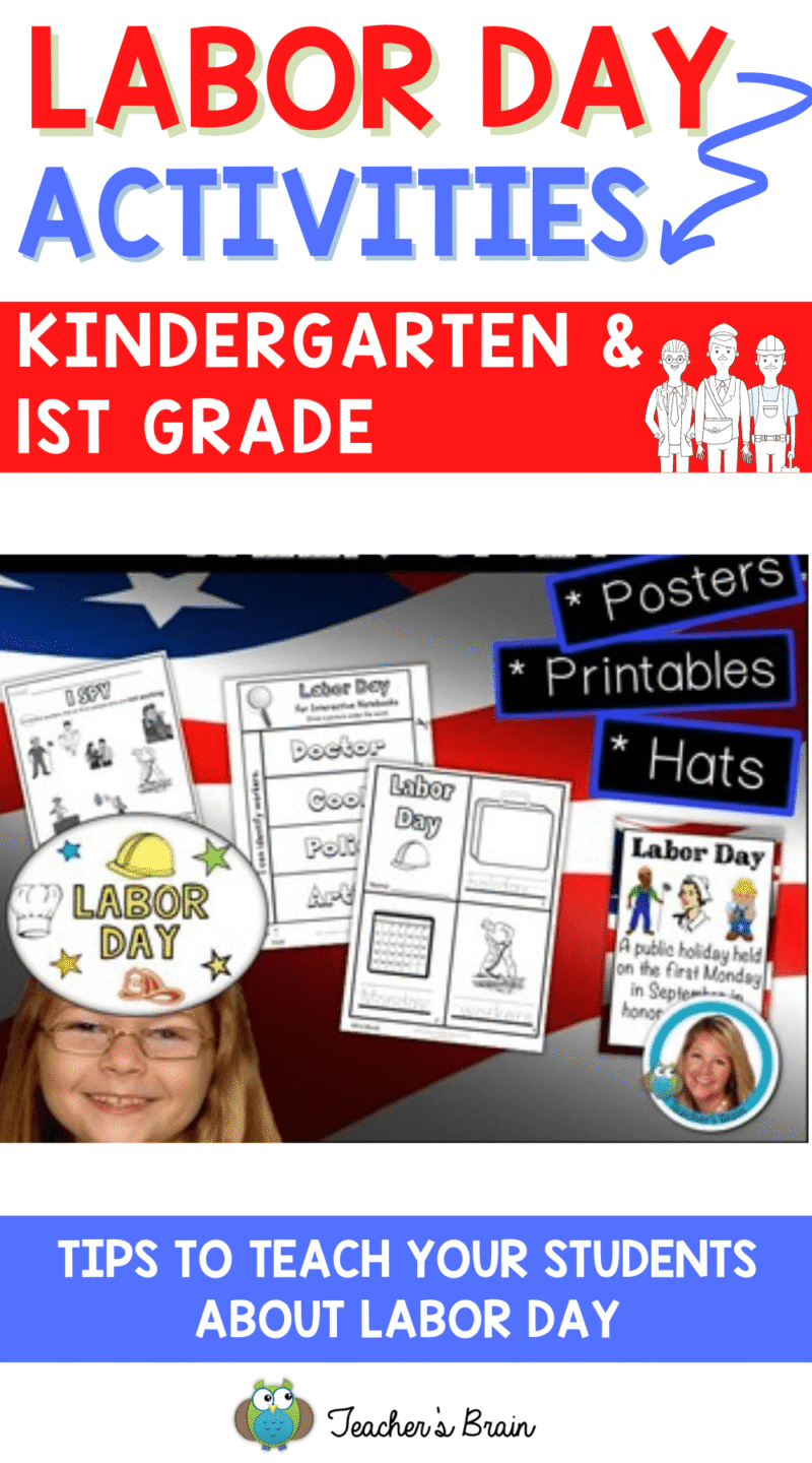 Labor Day Activities For Kindergarten And First Grade - Teacher's Brain