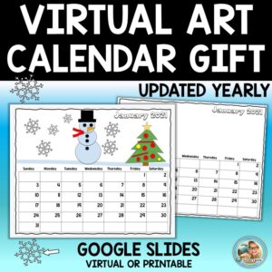 Christmas Gifts for Parents Digital ART Calendar - Teacher's Brain