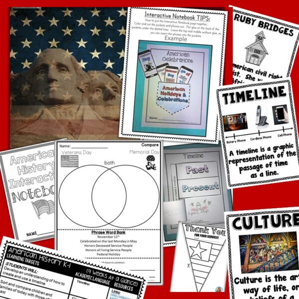 American HISTORY Kindergarten and 1st Grade - Teacher's Brain