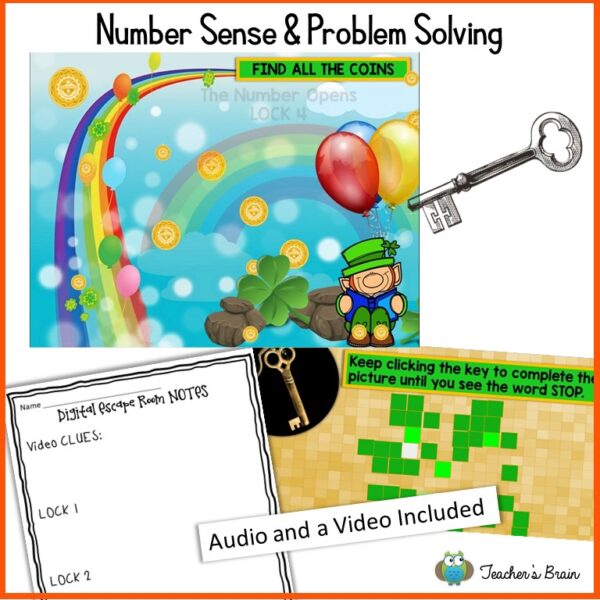 St. Patrick's Day Digital Escape™ Room for Kids - Teacher's Brain