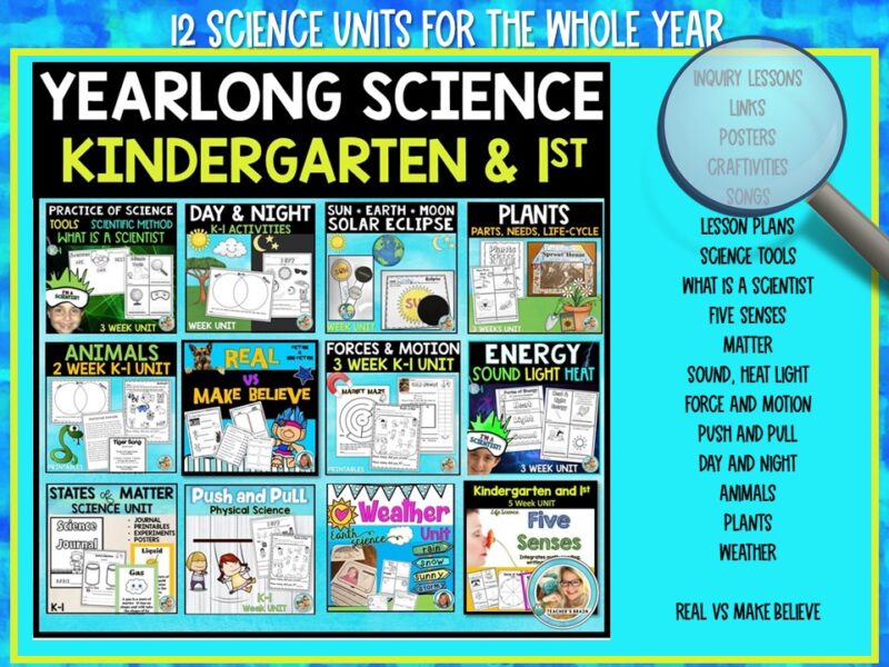 Science Curriculum kindergarten and 1st Grade Yearlong BUNDLE - Teacher ...