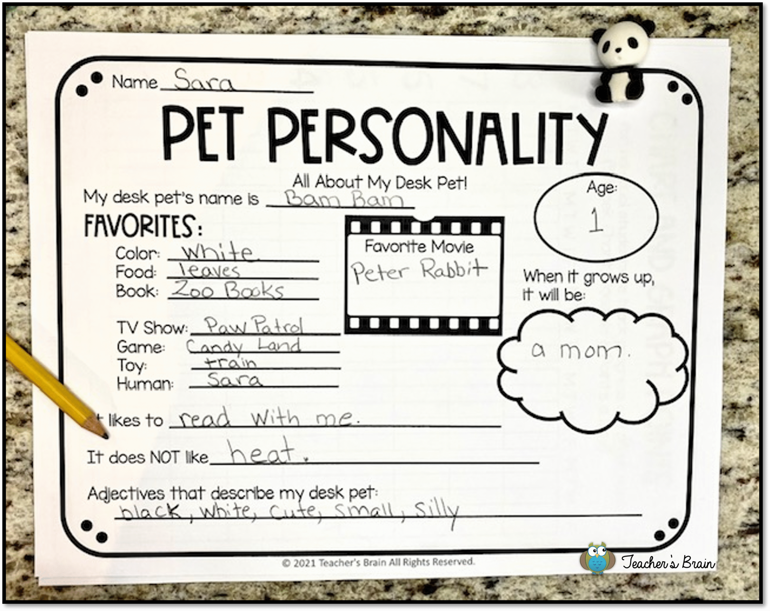 Desk Pets for the Classroom: a Behavior Management Tool - Teacher's Brain