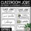 Classroom Jobs EDITABLE Chart Cards - Teacher's Brain