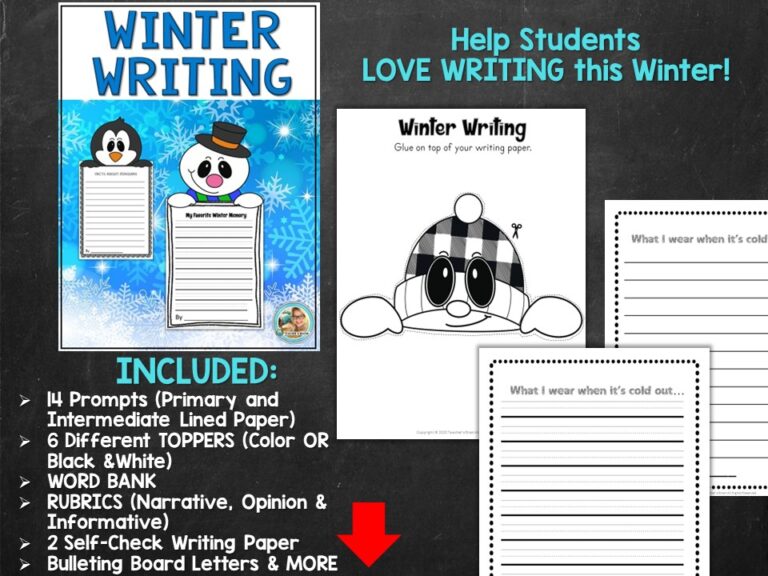 Winter Writing Prompts | Craftivity | Bulletin Board - Teacher's Brain