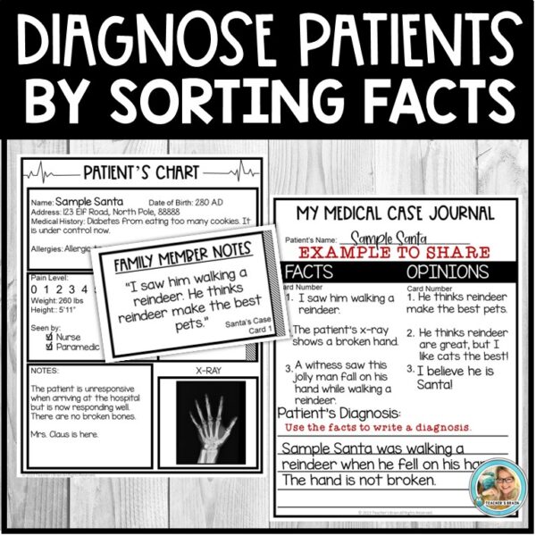 Fact and Opinion Worksheets | Doctor Diagnosis Activity | Centers ...