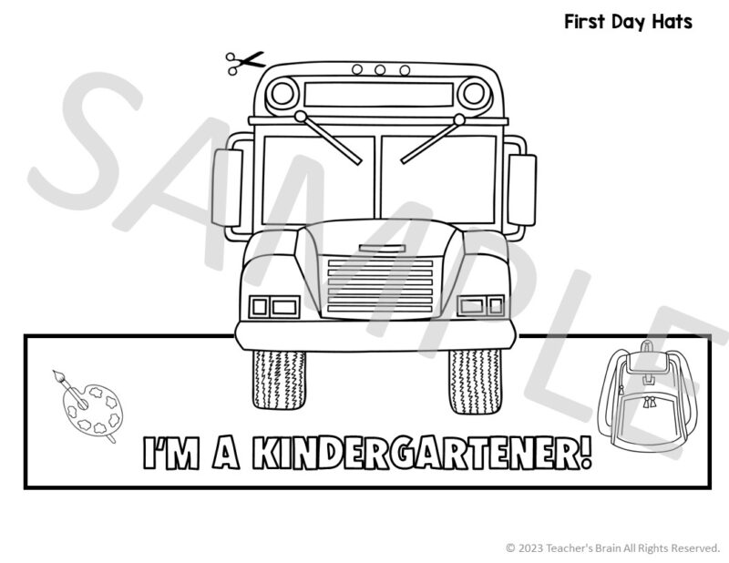 First Day of Kindergarten Crown | HAT Activities | Writing Prompts ...