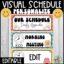 Classroom Daily Visual Schedule EDITABLE Cards | RETRO GROOVY Calm ...
