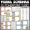 Classroom Daily Visual Schedule EDITABLE Cards | RETRO GROOVY Calm ...