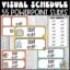 Classroom Daily Visual Schedule EDITABLE Cards | RETRO GROOVY Calm ...