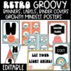 RETRO GROOVY Classroom Decor Banners, Posters, Labels | EDITABLE ...
