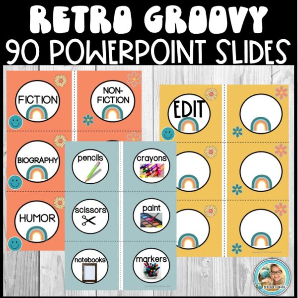 RETRO GROOVY Classroom Decor Banners, Posters, Labels | EDITABLE ...