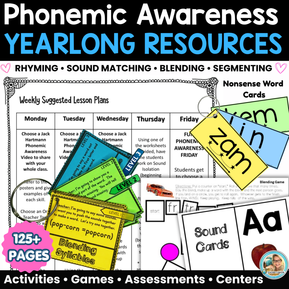 Phonological & Phonemic Awareness Activities & Assessments | Science of ...